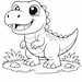 Dinosaur Coloring Pages for Kids | Cute Dino Coloring Book Printable ...