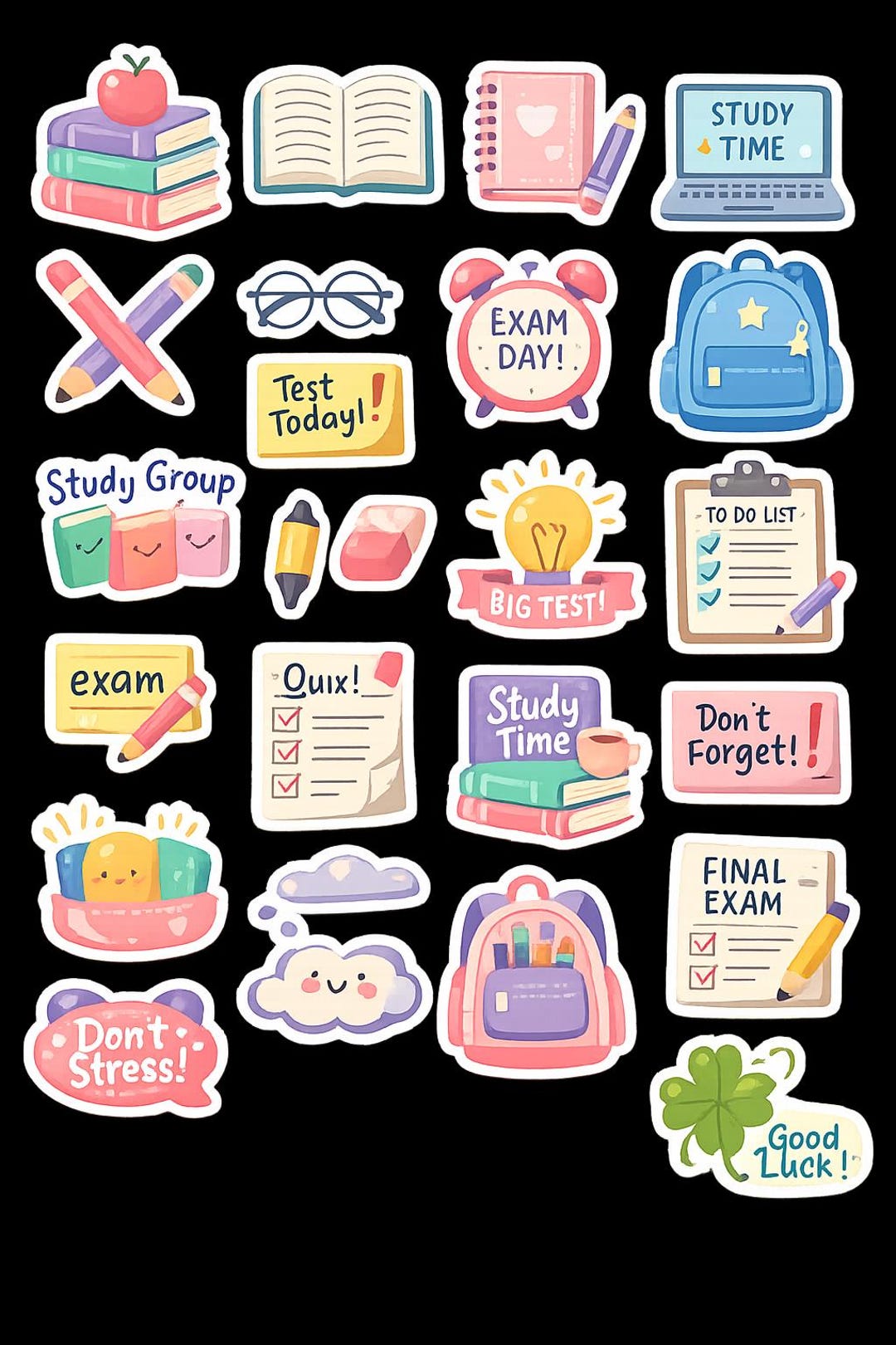 Study Planner Stickers | Work Planner Stickers | Functional Digital ...