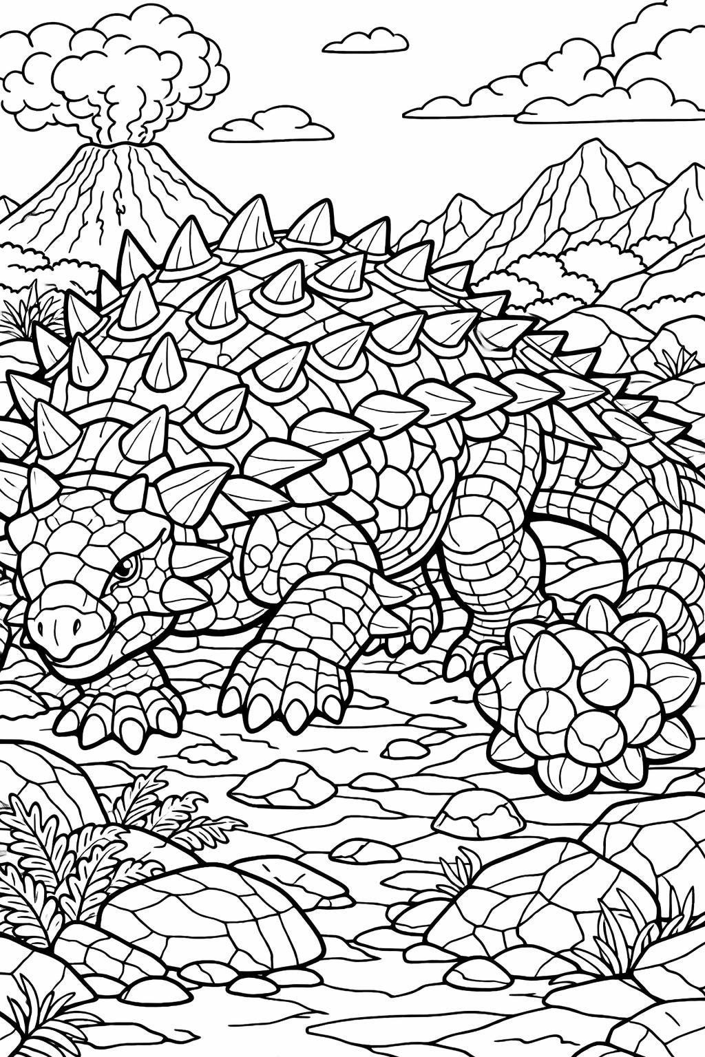 Dinosaur Coloring Pages for Older Kids | Detailed Prehistoric Dinosaurs ...