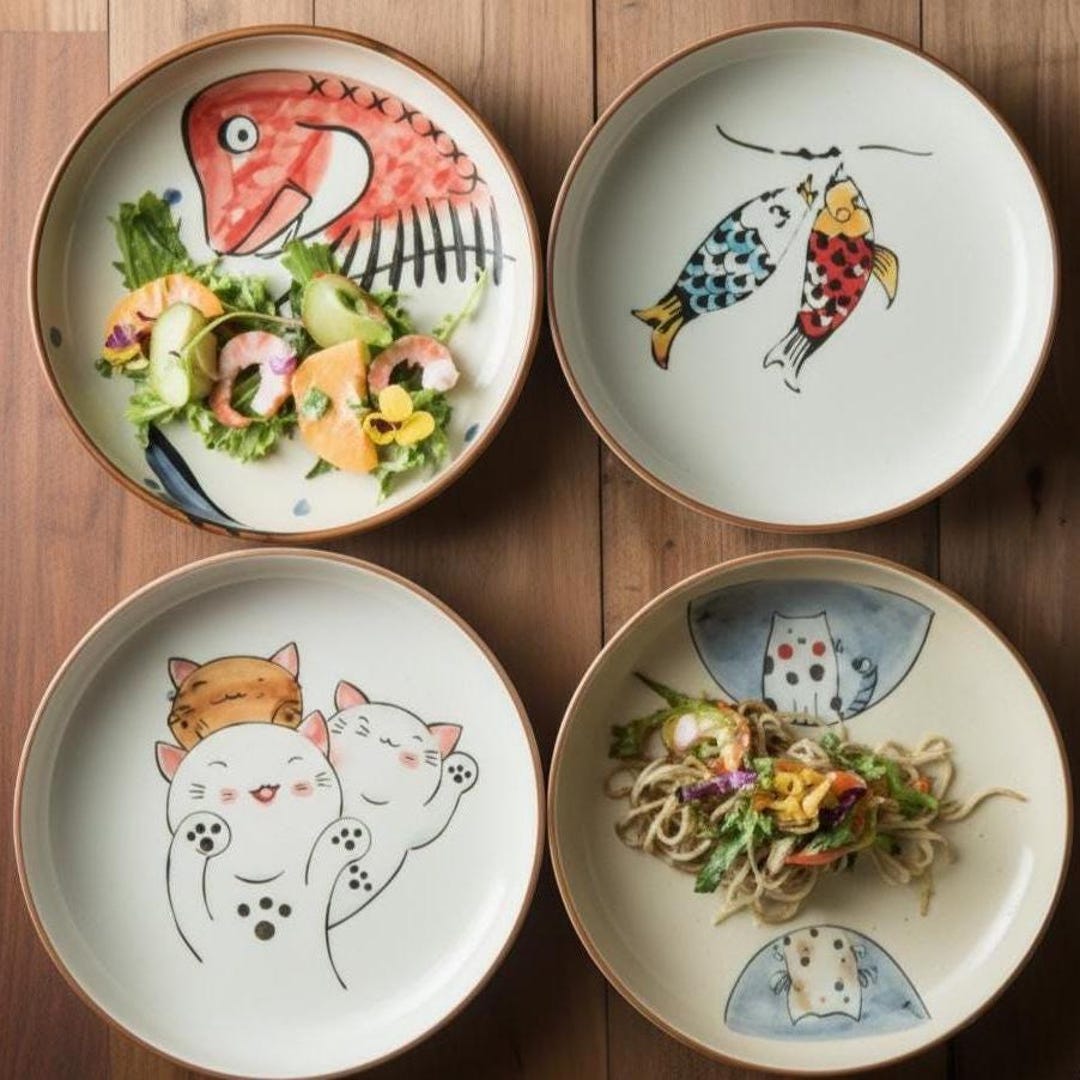 Japanese Ceramic Deep Plate With Asian Designs - Etsy