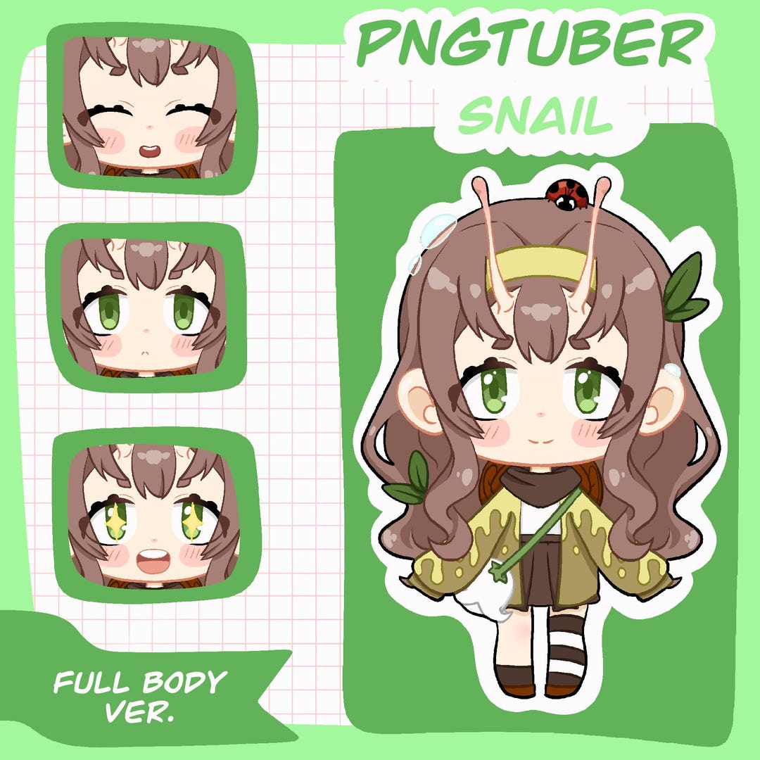 Pre-made Anime-style Pngtuber – Instant Download - Etsy