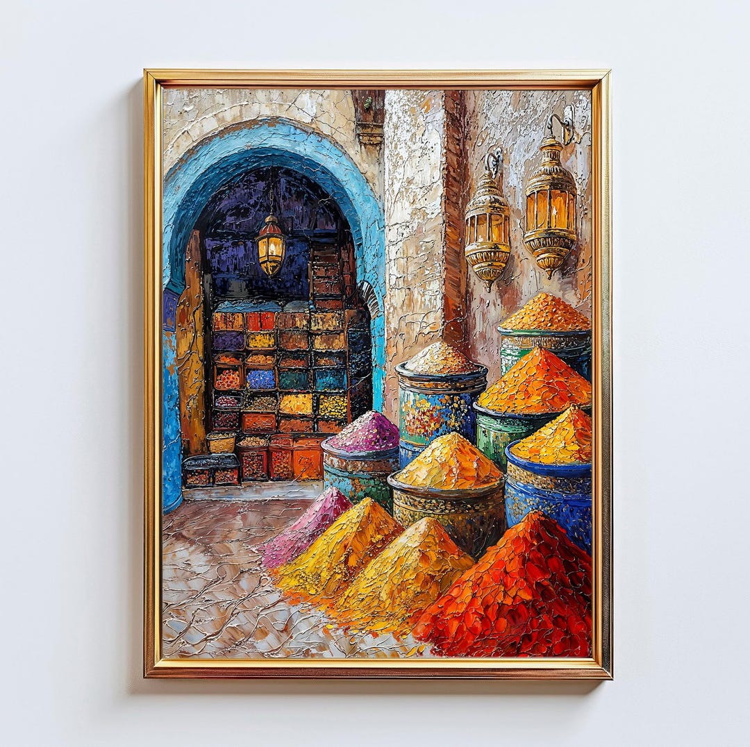 Traditional Spice Market – Old World Heritage Wall Art Print - Etsy