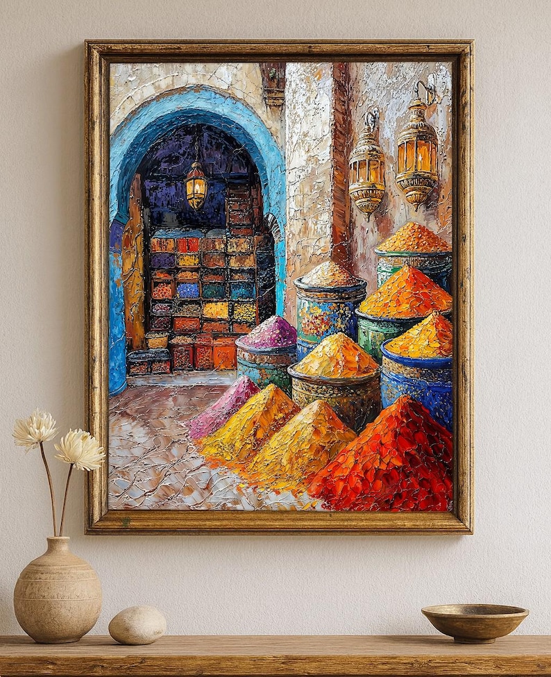 Traditional Spice Market – Old World Heritage Wall Art Print - Etsy