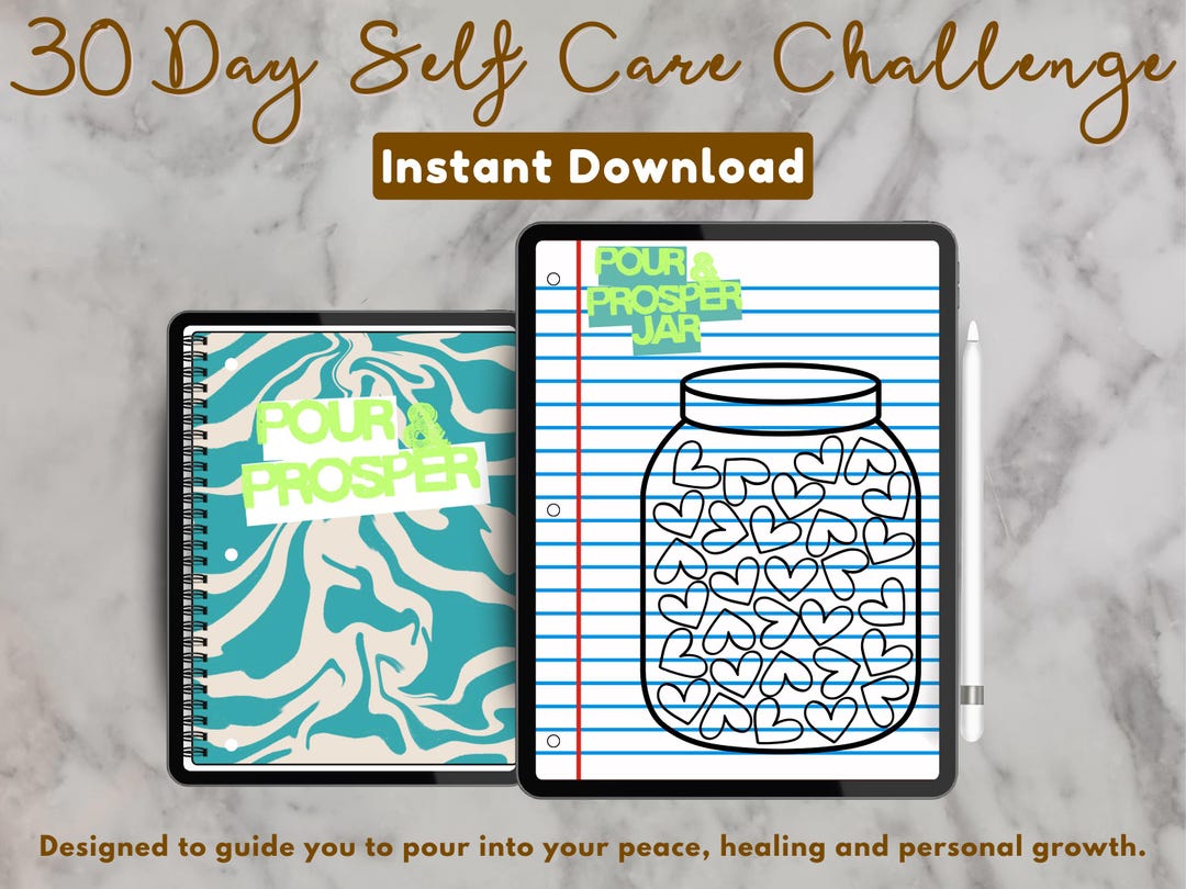 Digital 30 Day Self-care Challenge | Printable Habit Tracker | Digital ...