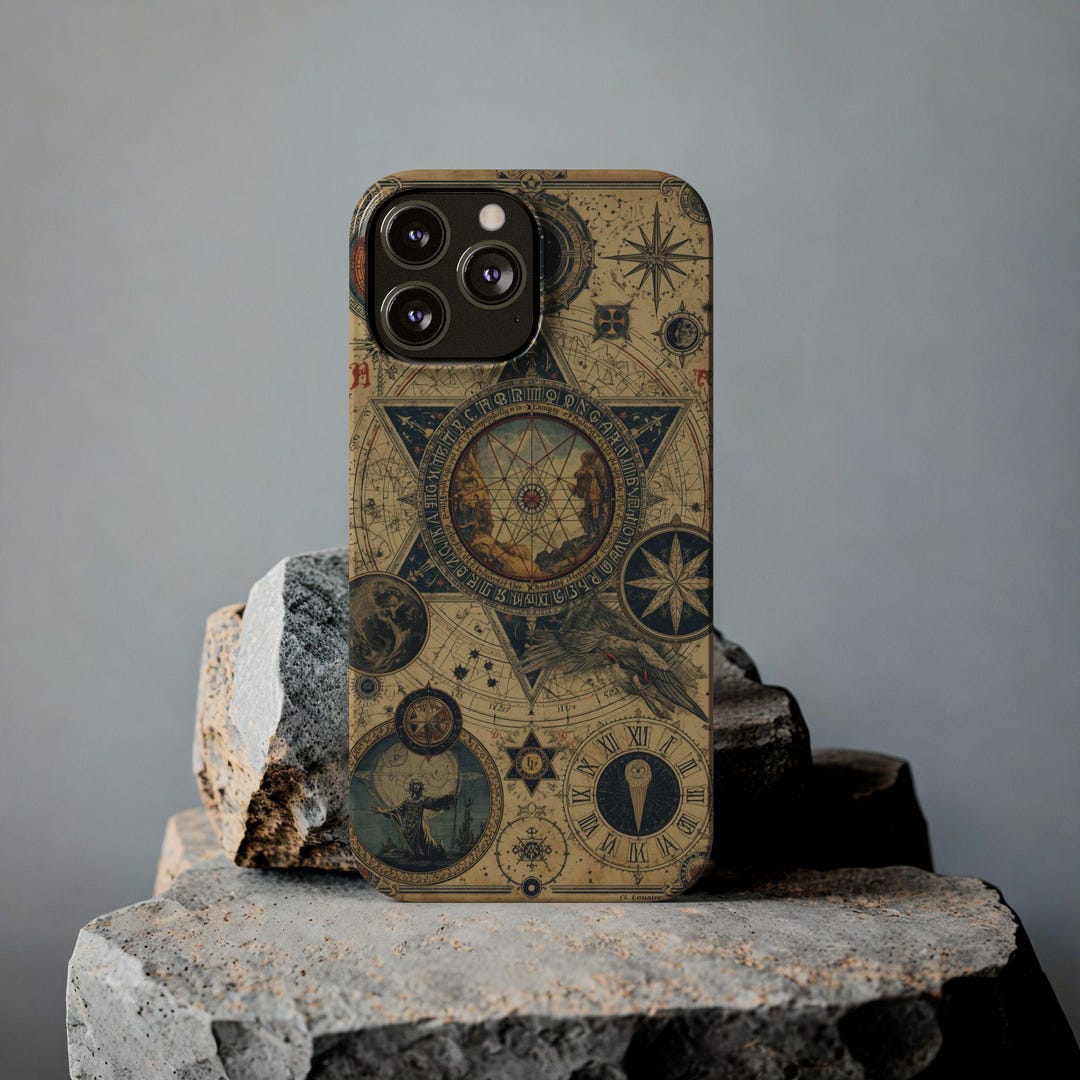 Esoteric Astrology Collage Phone Case | Moon Phases, Alchemical Symbols ...