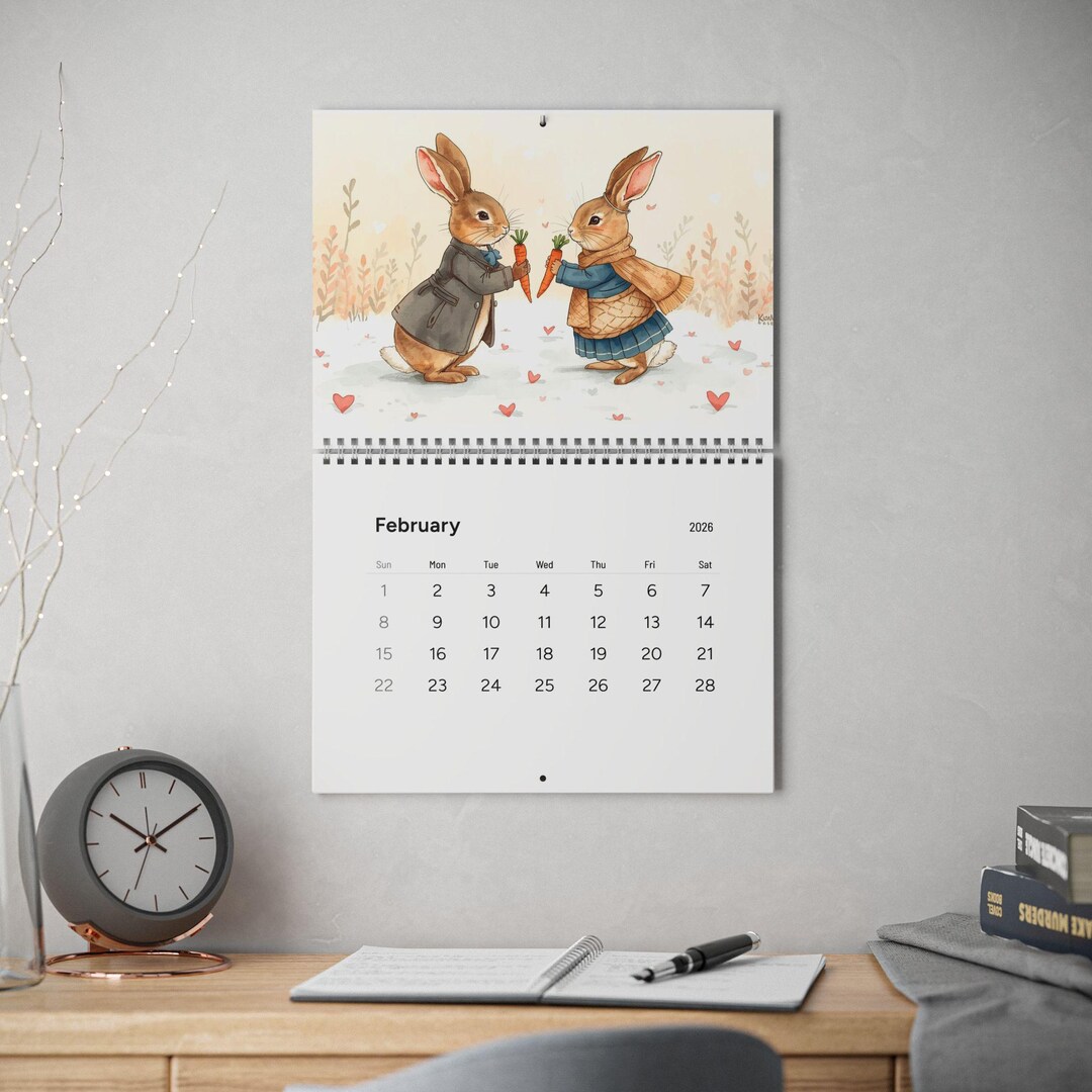 Charming Illustrated Wall Calendar 2026, Whimsical Nature Scenes With ...