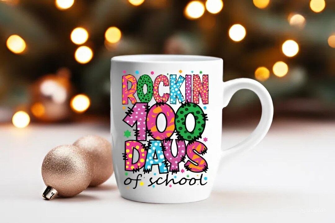 Rockin 100 Days of School Mug Teacher Student Gift Kindergarten ...