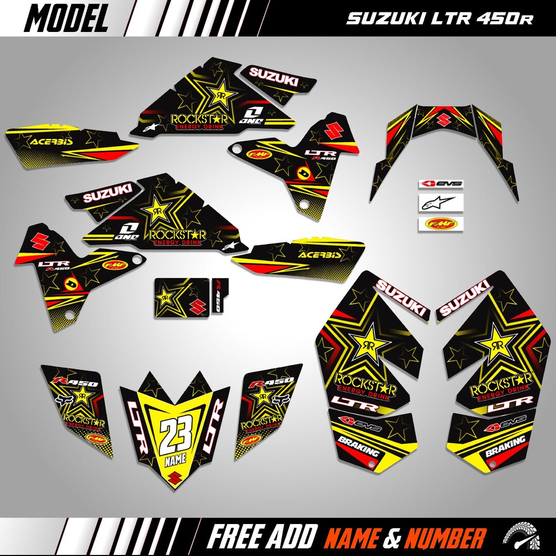 Suzuki LTR 450 ATV Graphics Kit | Custom Quad Decals Stickers | 2006 ...