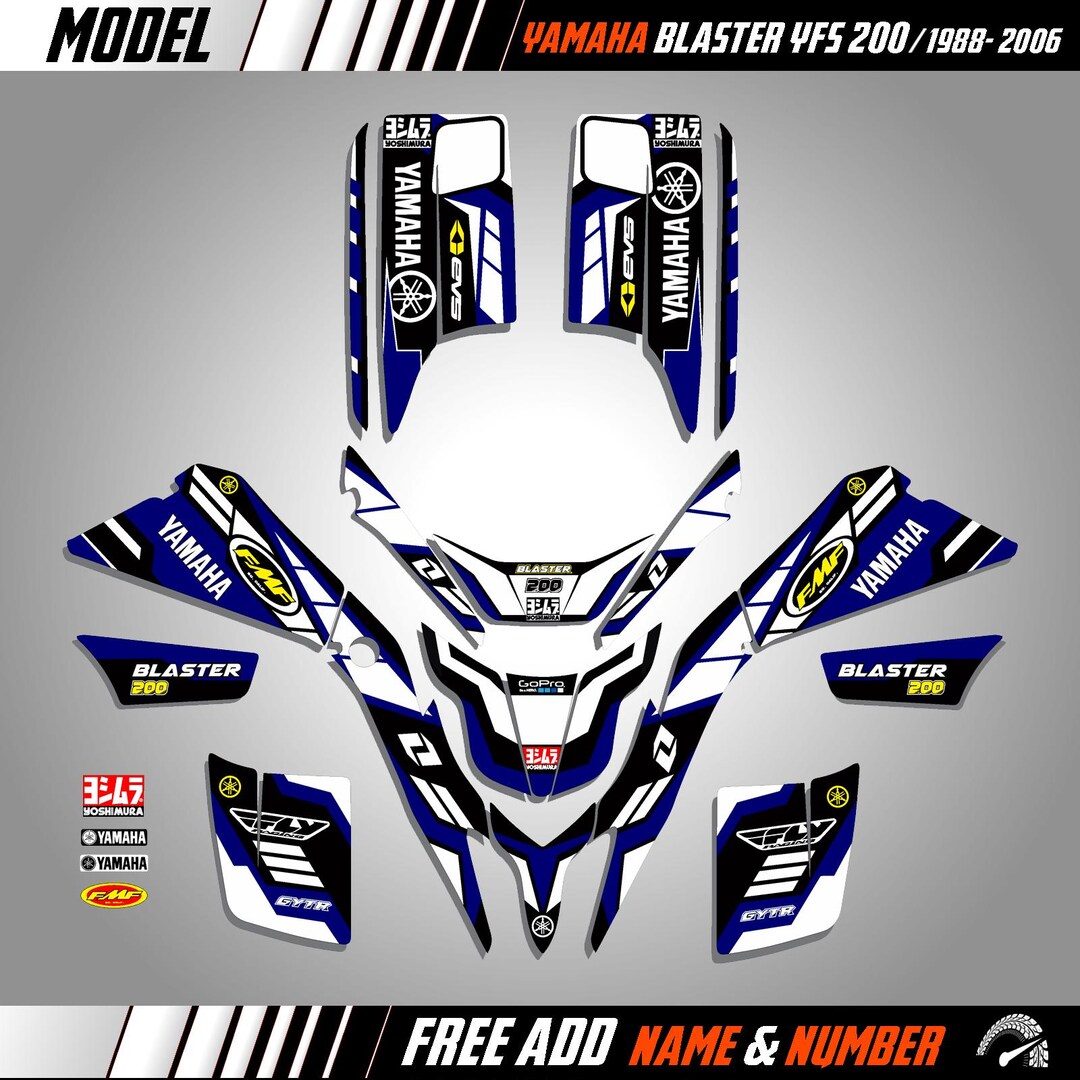 Yamaha Blaster 200 YFS Graphics Kit | ATV Decals Stickers | 1988–2006 ...