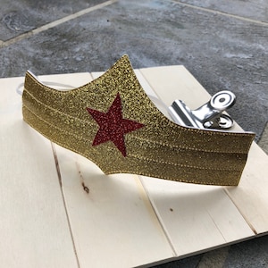 Original Wonder Woman Headpiece- Glitter Canvas and Felt Dress up ...