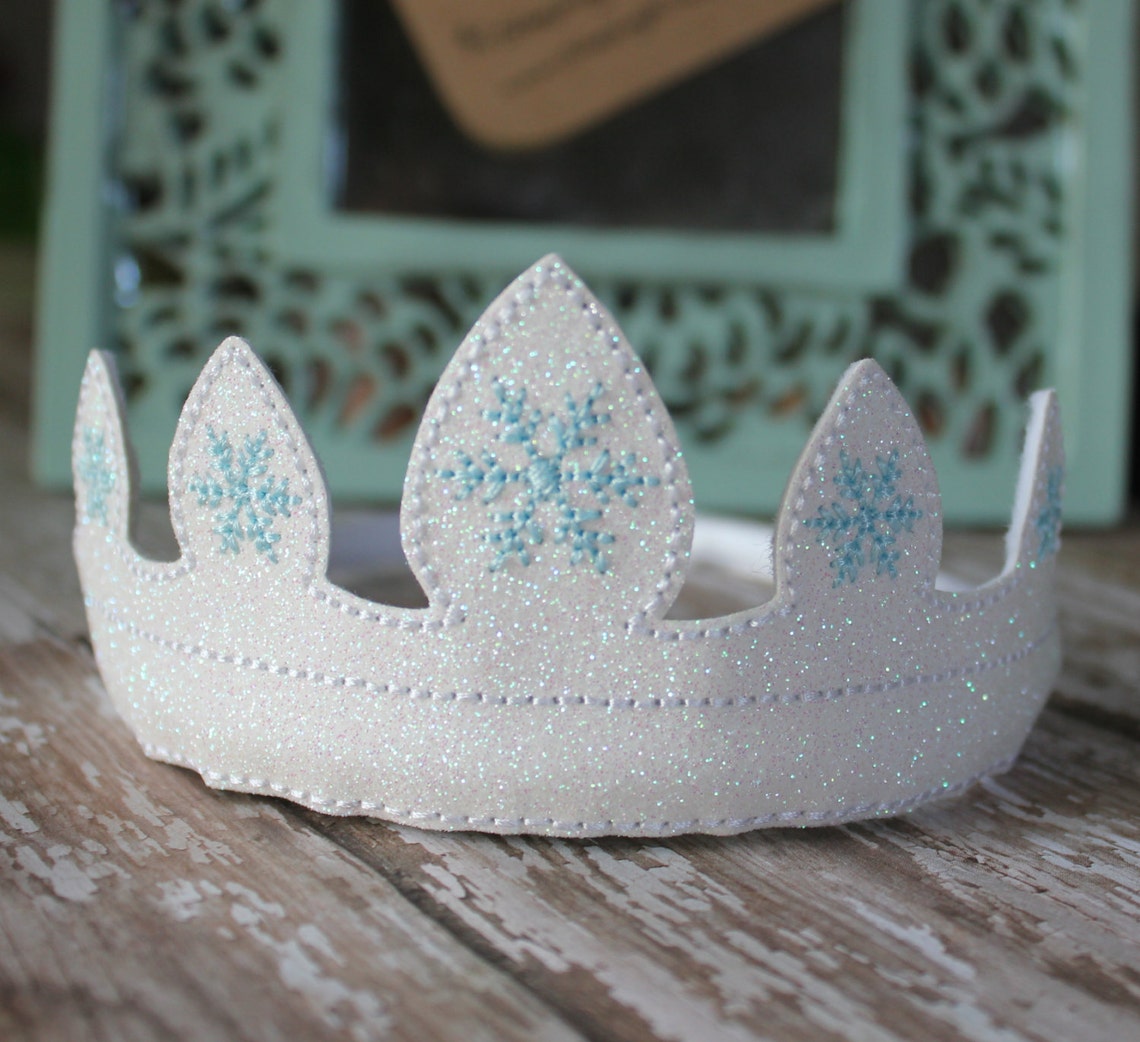 Snow Queen Snowflake Tiara Glitter Wand and Tiara Dress-up | Etsy