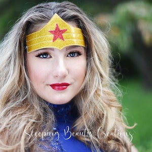 Original Wonder Woman Headpiece- Glitter Canvas and Felt Dress up ...
