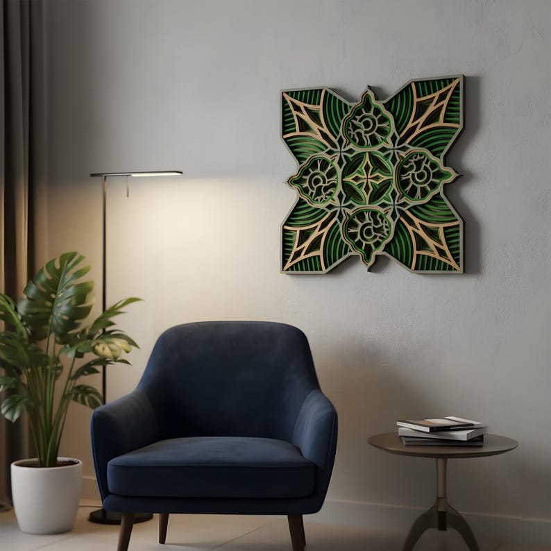 3D Multilayer Wooden Mandala: Sacred Geometry Wall Art, Boho Rustic ...