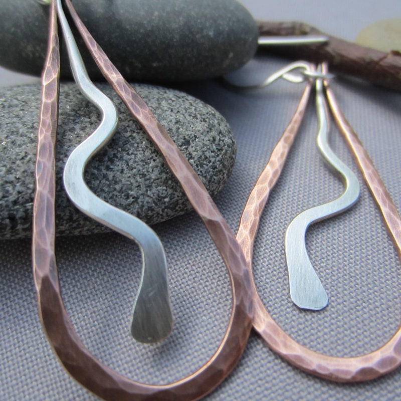 Copper Wire Earrings - Etsy