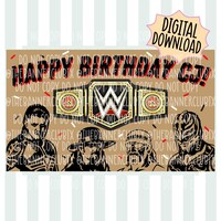WWE Banner - Etsy