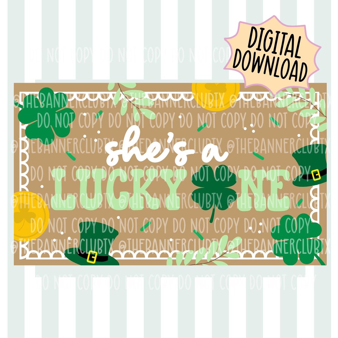 Lucky One Banner Template | DIGITAL FILE | St Patrick’s Birthday ...