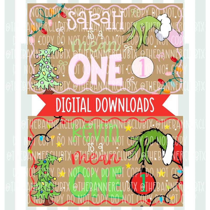 Mean One Banner Template - Etsy UK