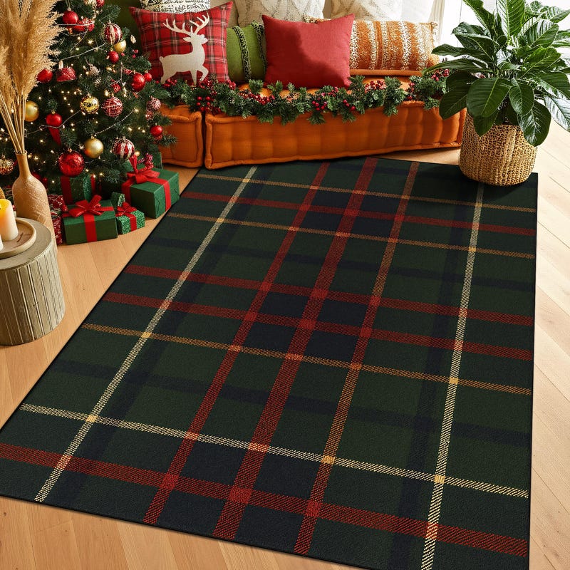 Tartan Rug Blue - Etsy