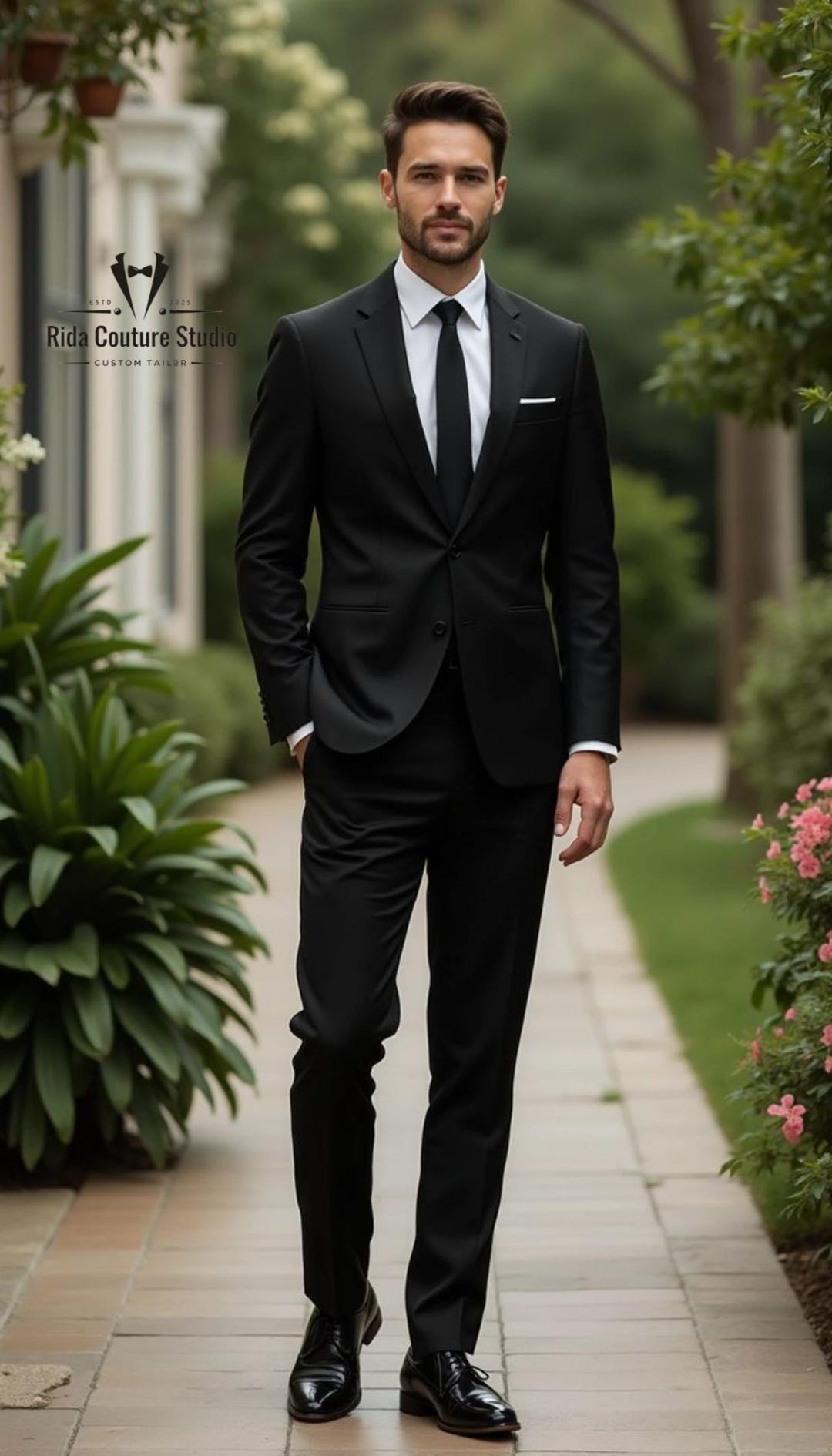 Classic Black Suit for Men – Premium Coat Pant for Weddings, Business ...