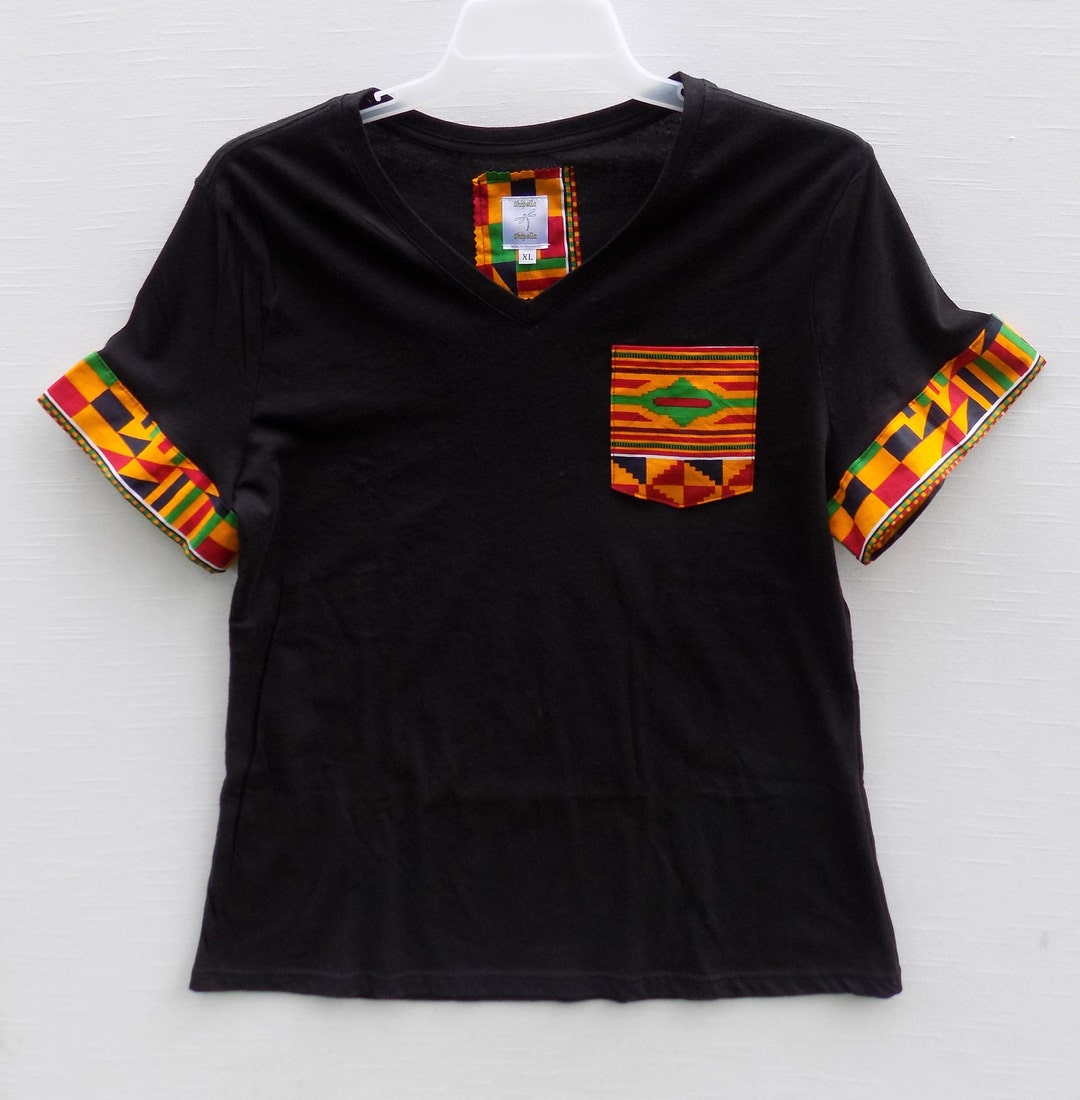 African Print T-shirt, Women's T Shirt, Ankara Top, Wax Print Blouse ...