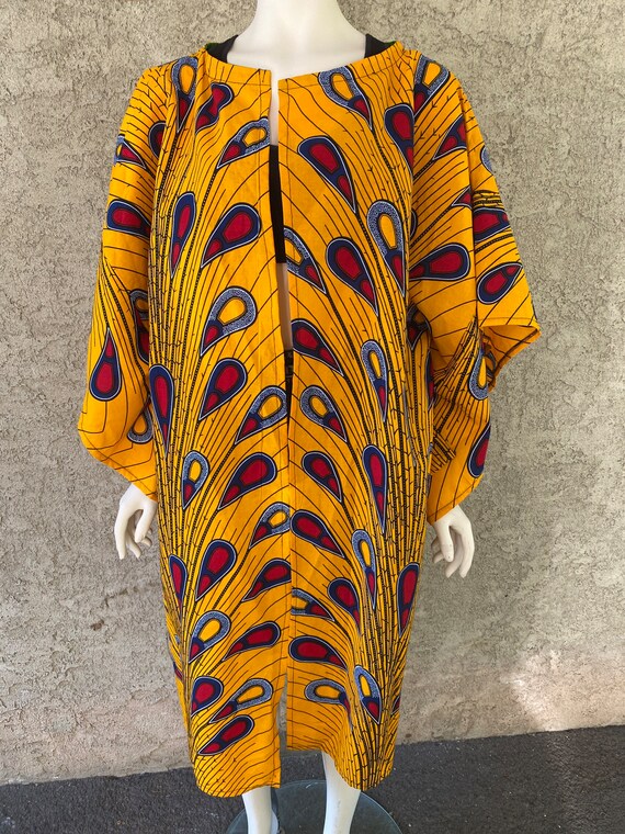African Print Duster/kimono/robe Wax Print Duster - Etsy