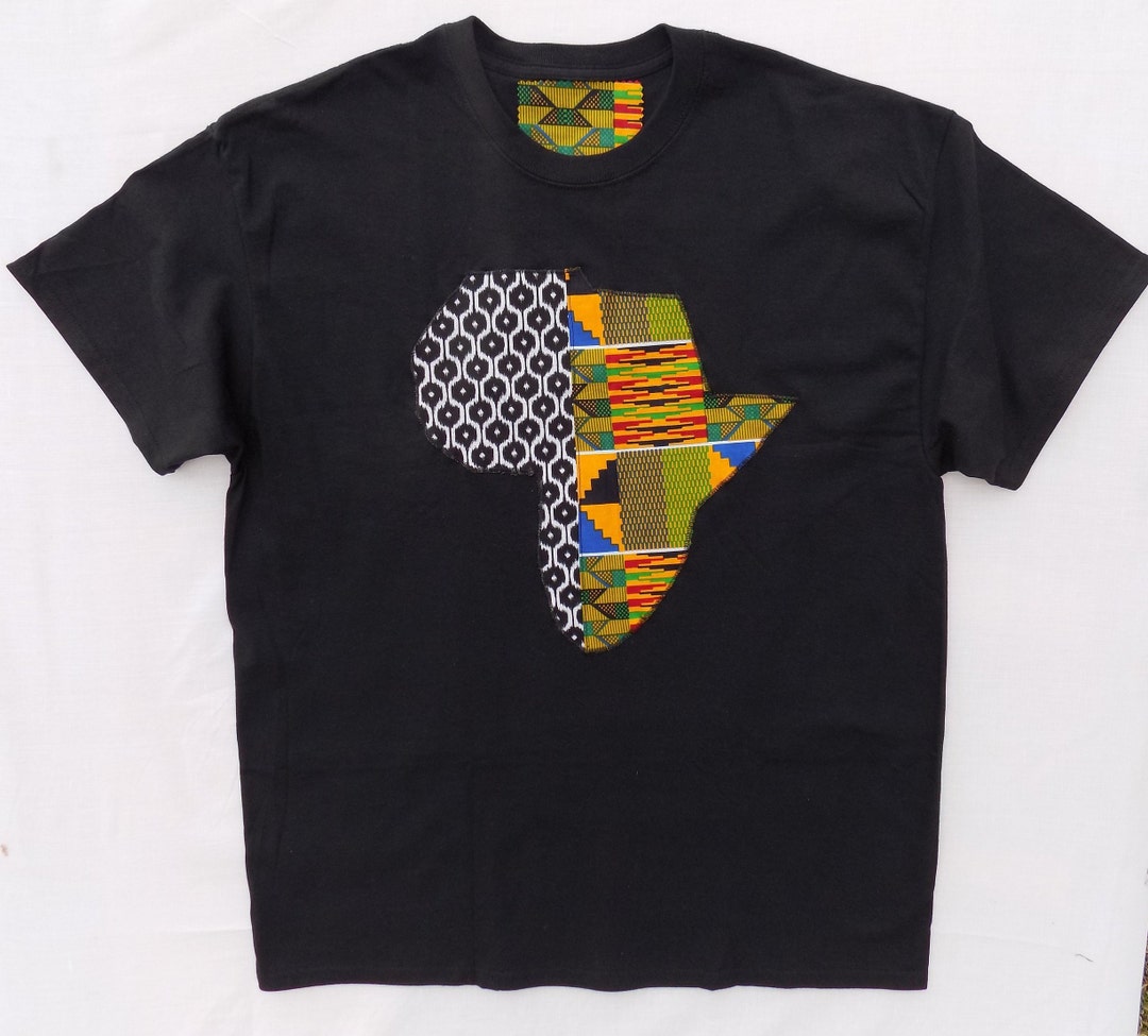 Men's Shirt, Tribal Print Shirt, Africa Map Shirt, Ankara T Shirt ...