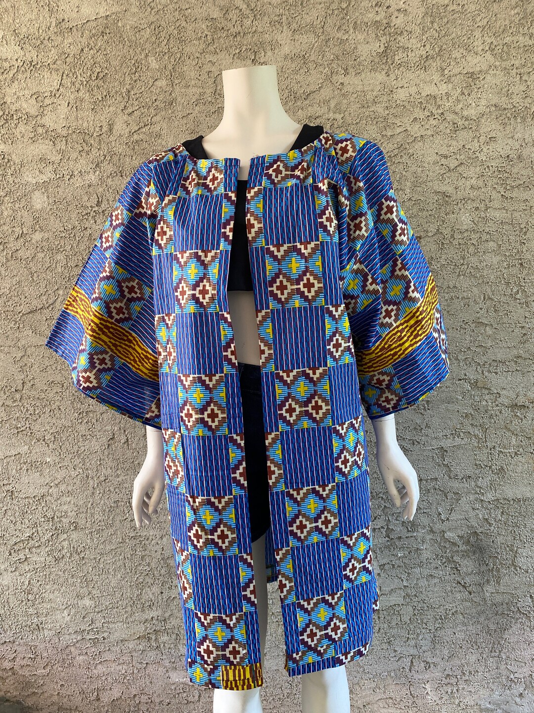 African Print Duster/kimono/robe Wax Print Duster - Etsy