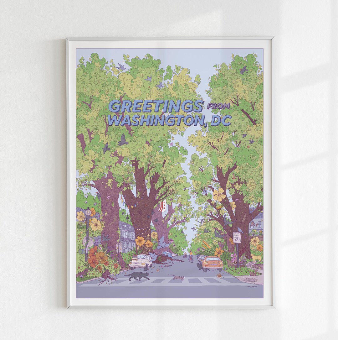 Greetings From Washington DC (mount Pleasant) - 12x16" Print - Etsy