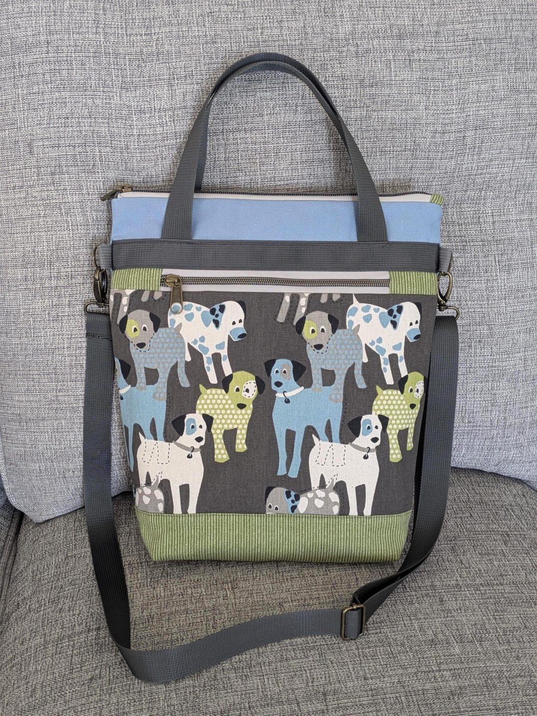 Horizon Dog Print Tote Bag – Crossbody or Handheld Canvas Purse for Dog ...
