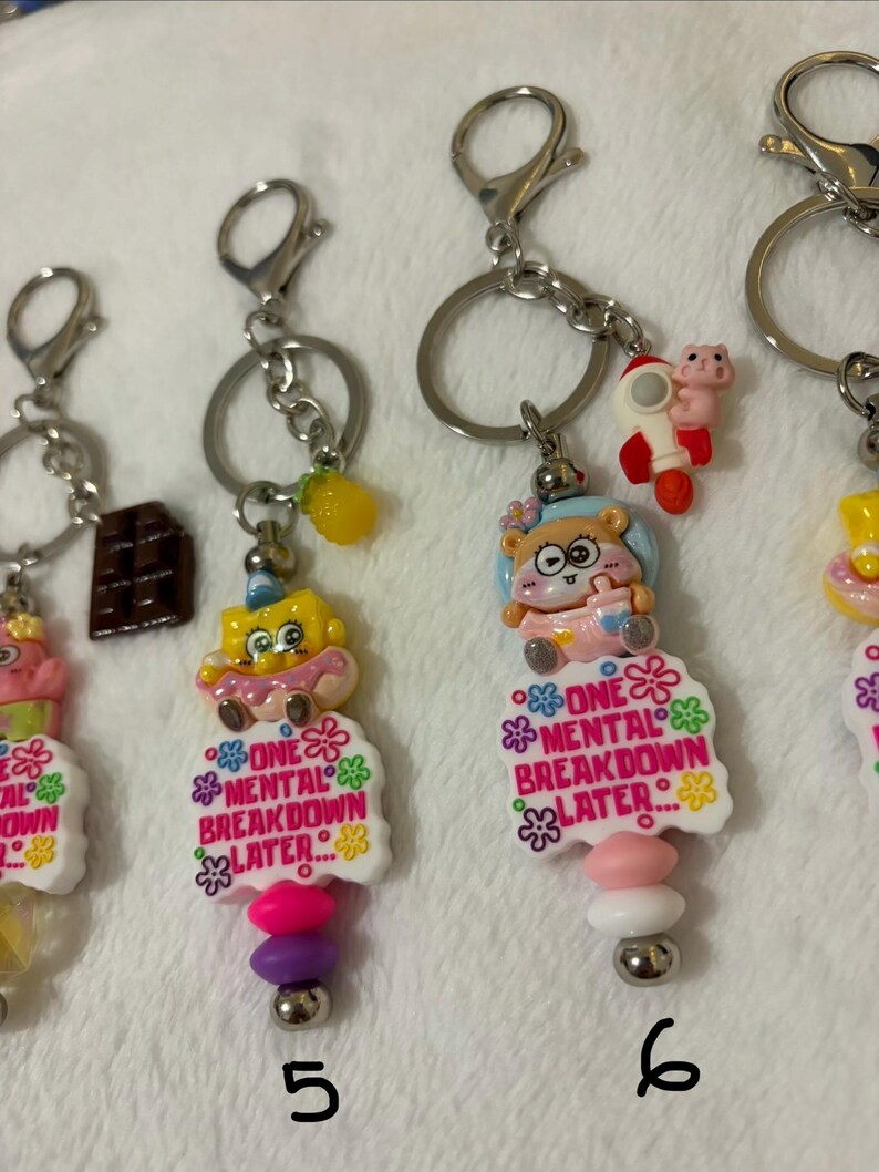 Handmade Spongebob Keychains, Spongebob, Patrick, Sandy, Plankton - Etsy