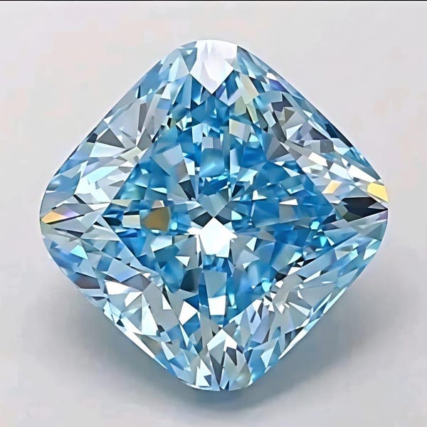 Lab Diamond Sky Blue - Etsy