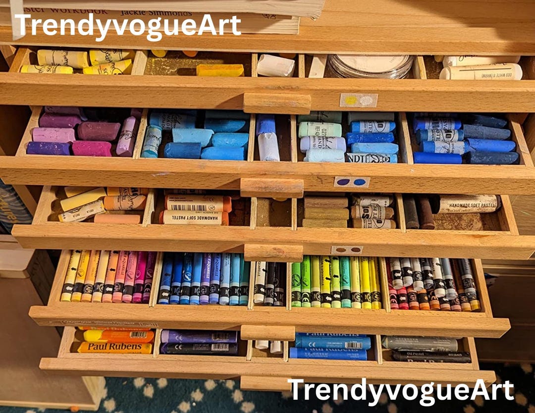10-drawer Wood Artist Tool | Supply Box Drawer | Pencil Drawer Set ...
