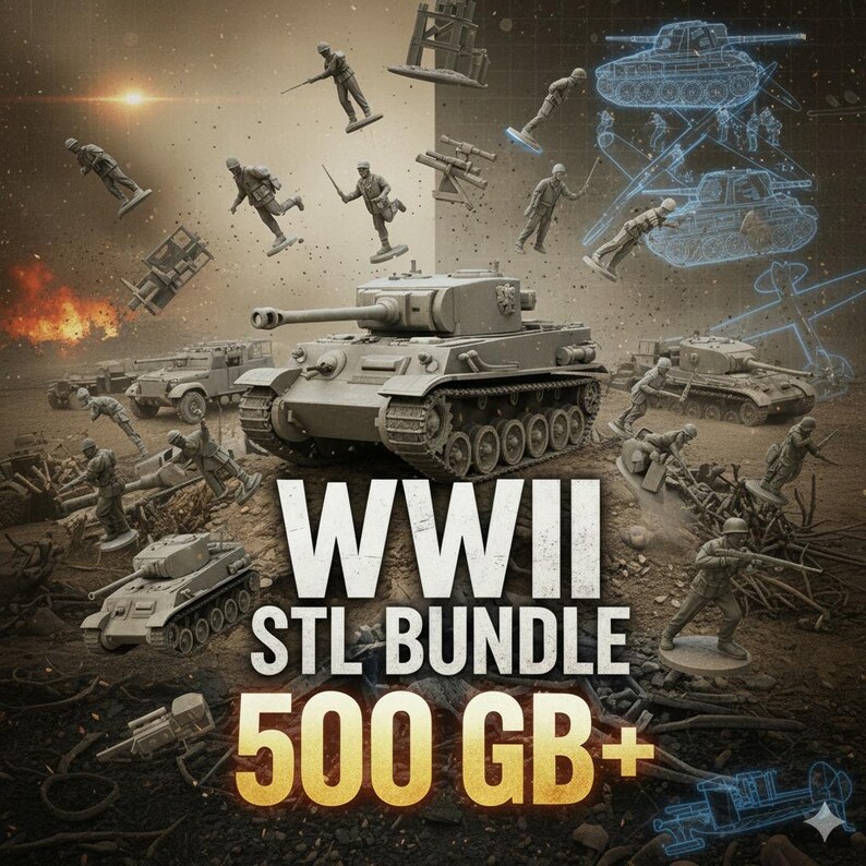 World War II 3D Print STL Mega Bundle – 500gb+military Models, Tanks ...