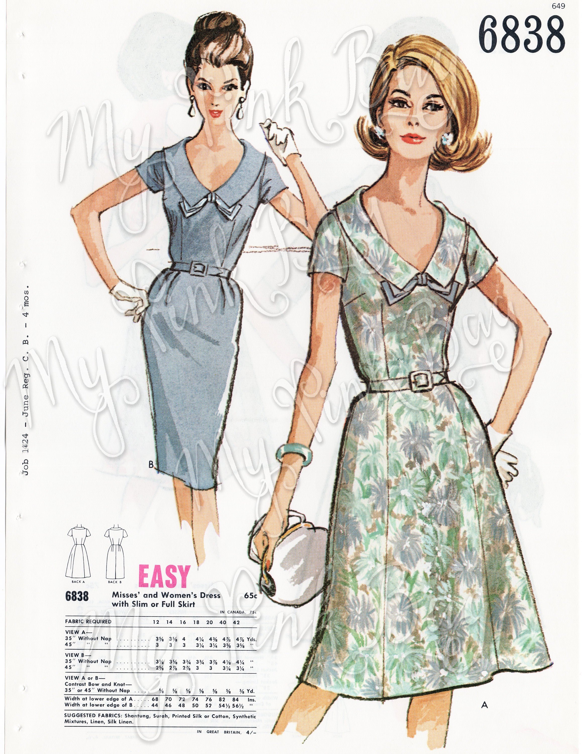 VINTAGE FASHION Envelopes Fashion Illustration, Pattern Envelopes ...