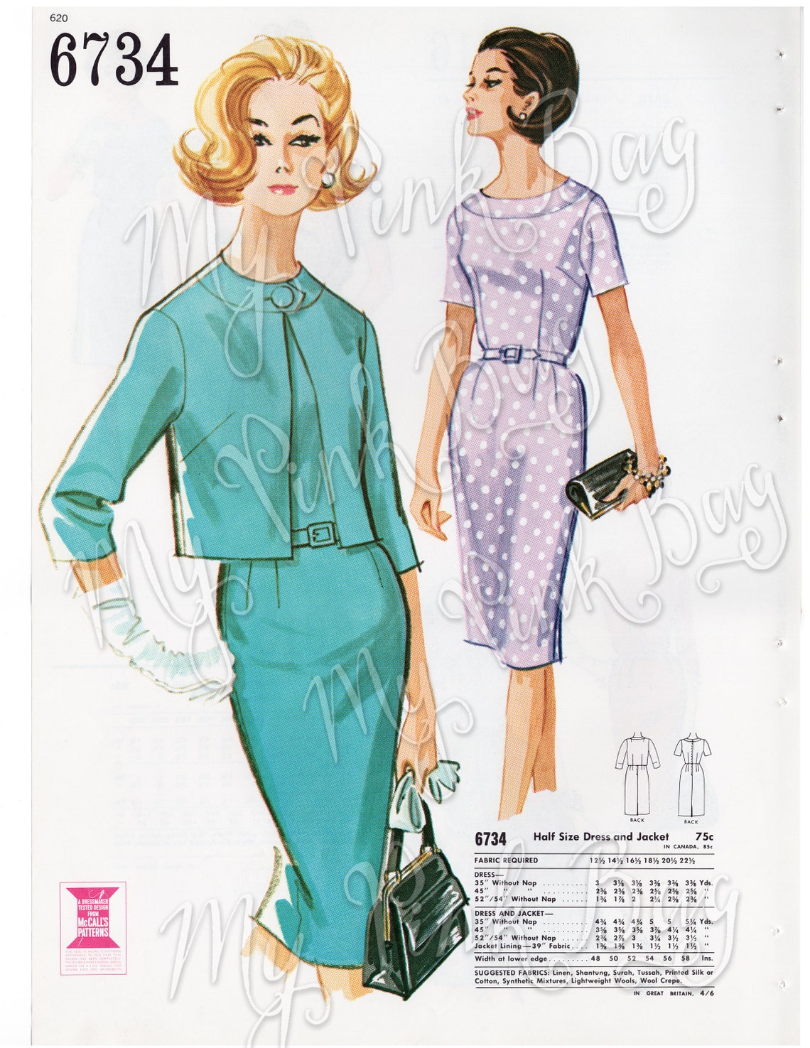 VINTAGE FASHION Envelopes Fashion Illustration, Pattern Envelopes ...