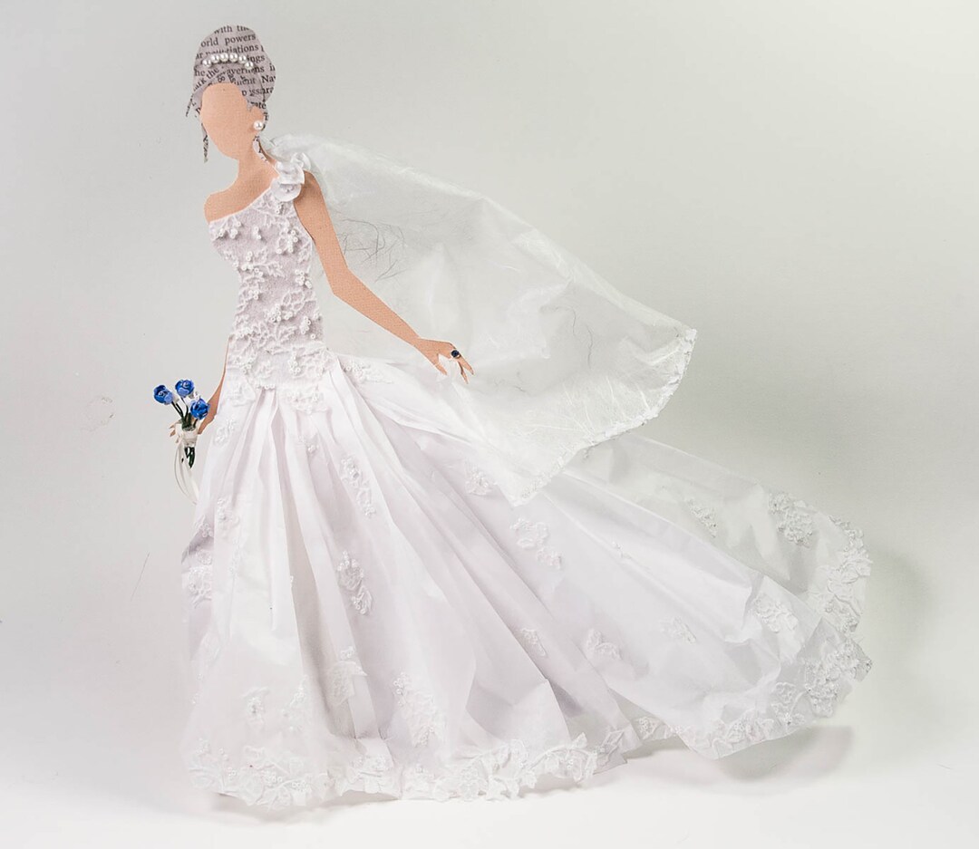 Paper Doll Bridal Gown,replica Bridal Gown,wedding Keepsake,wedding ...