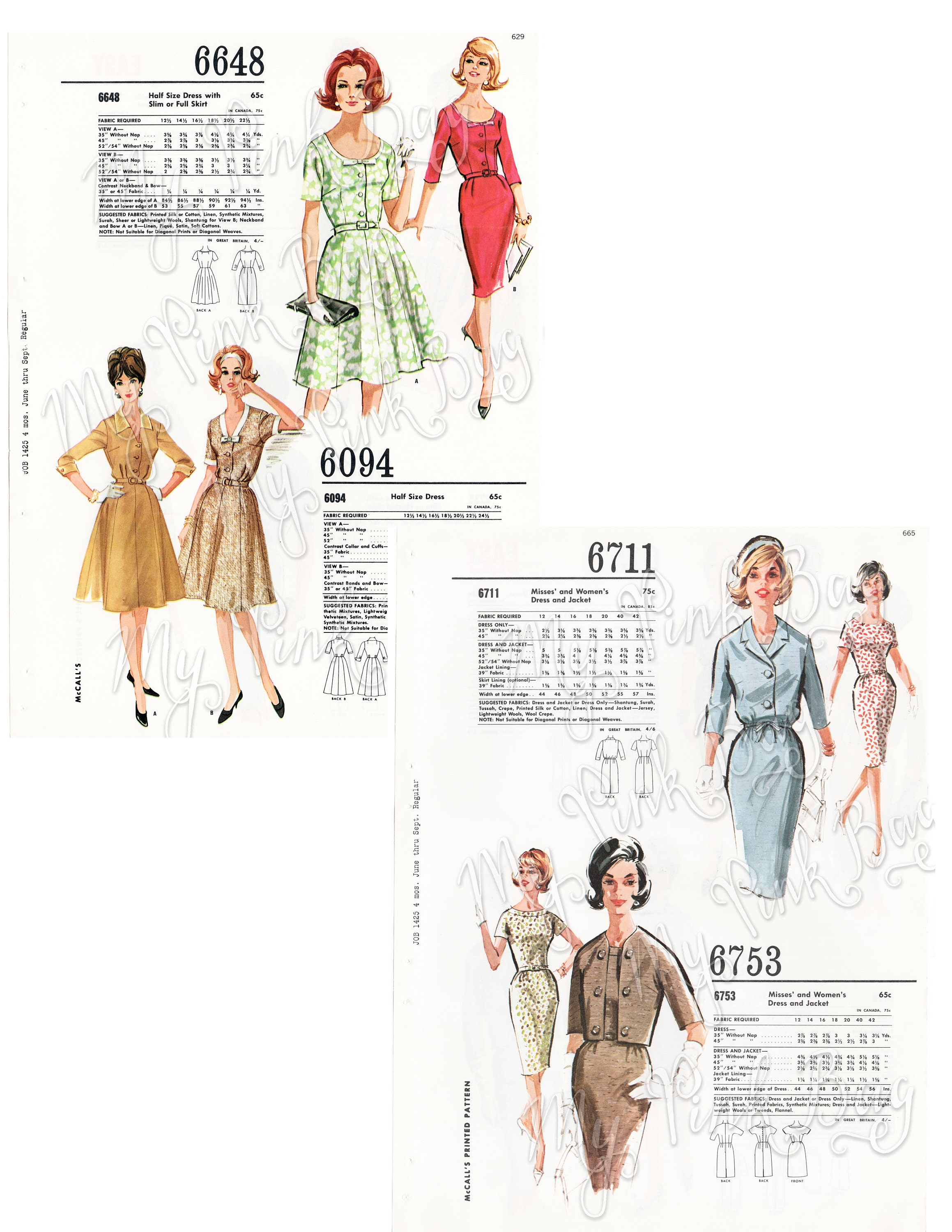 VINTAGE FASHION Envelopes Fashion Illustration, Pattern Envelopes ...