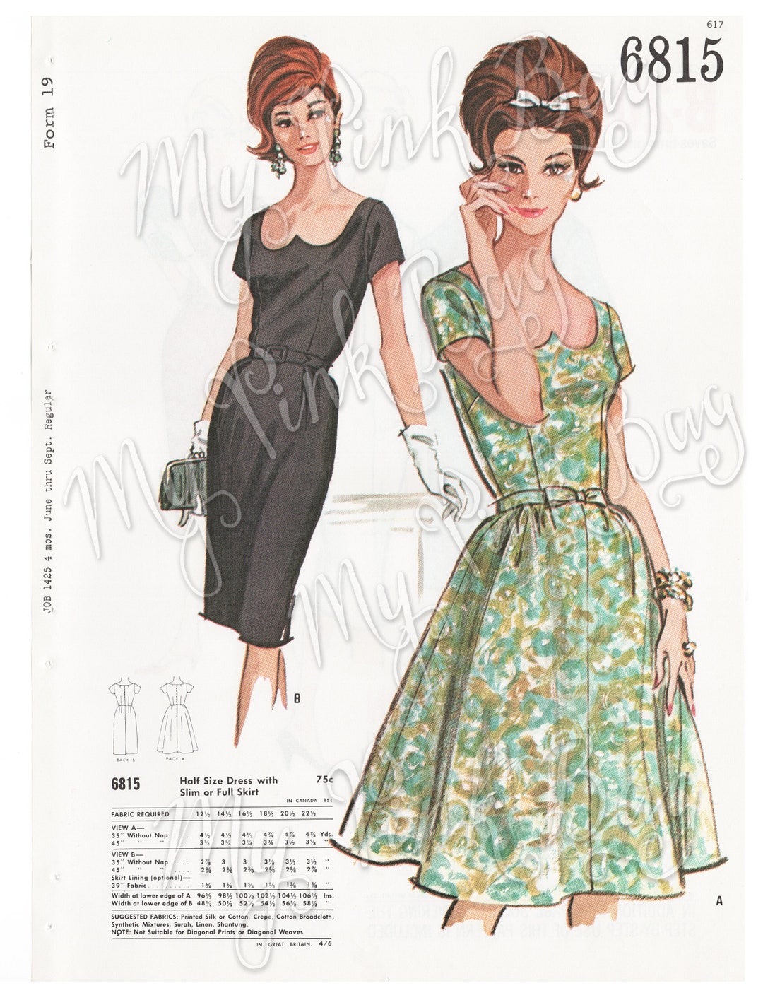 Nostalgic Fashion Envelopes Bundle for DIY Projects - Classic Sewing ...
