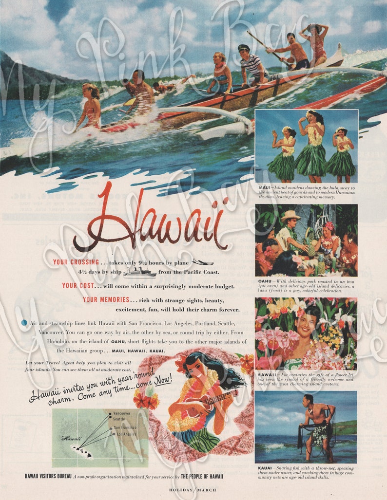 Vintage Digital Ephemera,travel Illustration, Vintage 1960's,printables ...