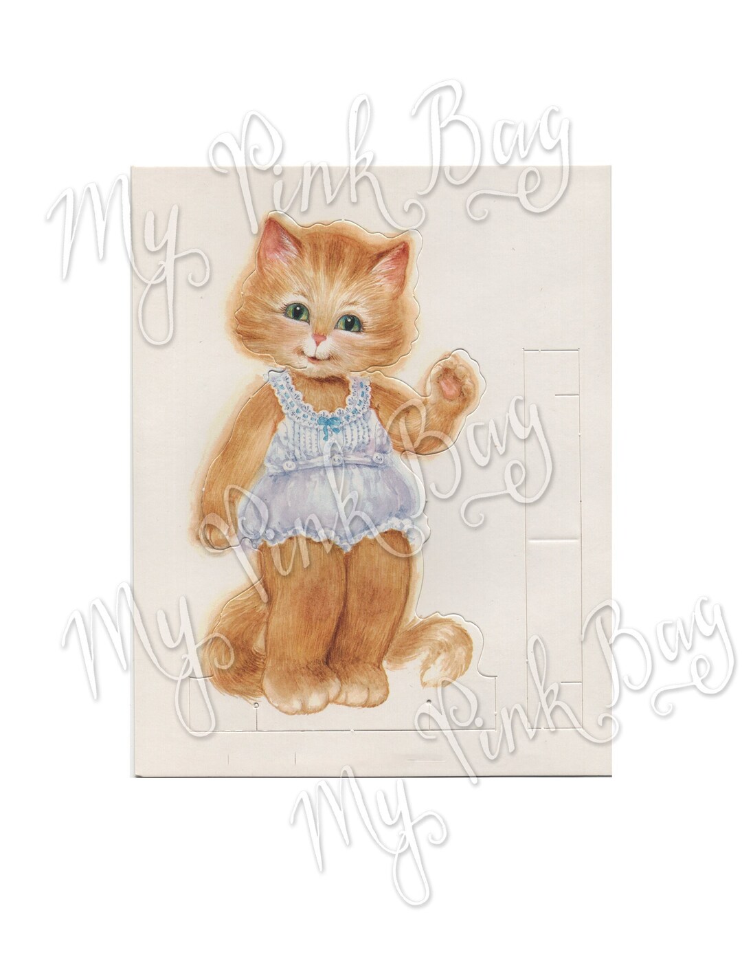 Vintage Kitty Cat Paper Dolls Paper Art,scrapbook,junk Journaling,paper ...