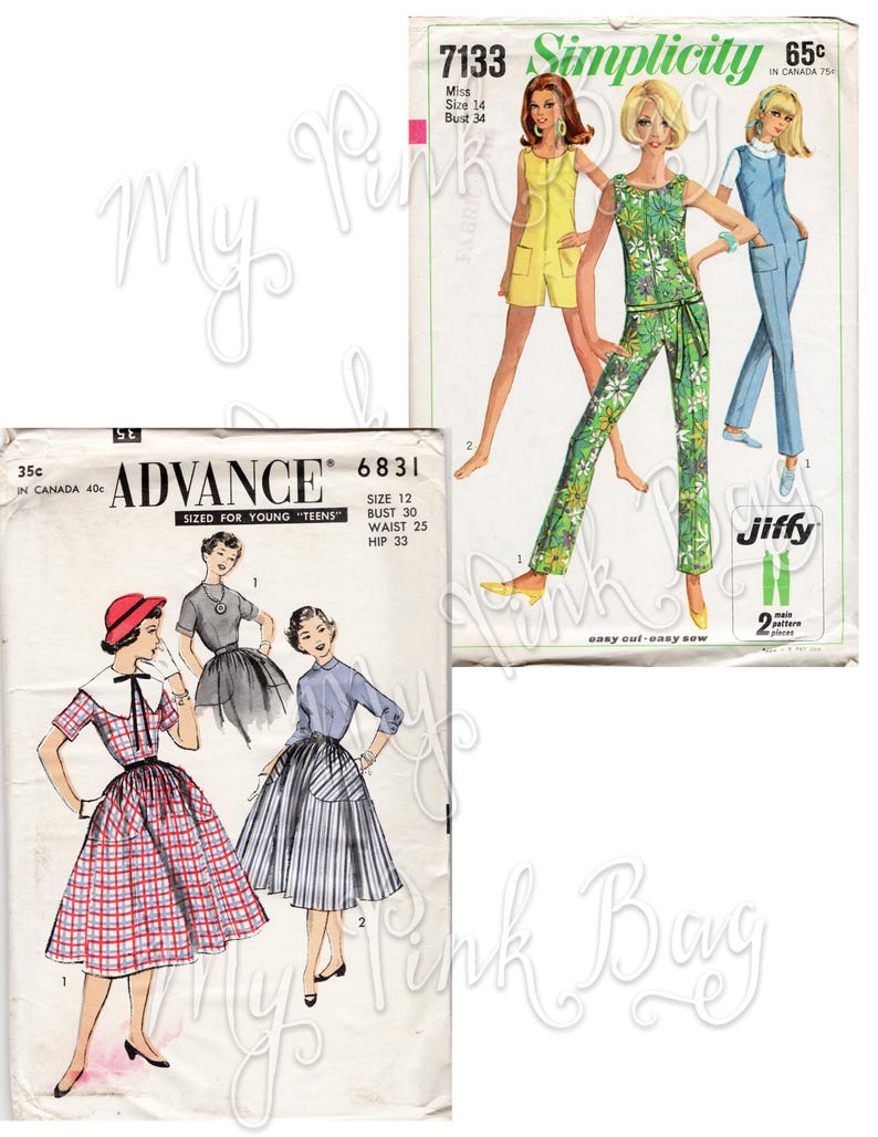Chic Vintage Envelope Patterns for Fashionistas: Retro Digital Fashion ...