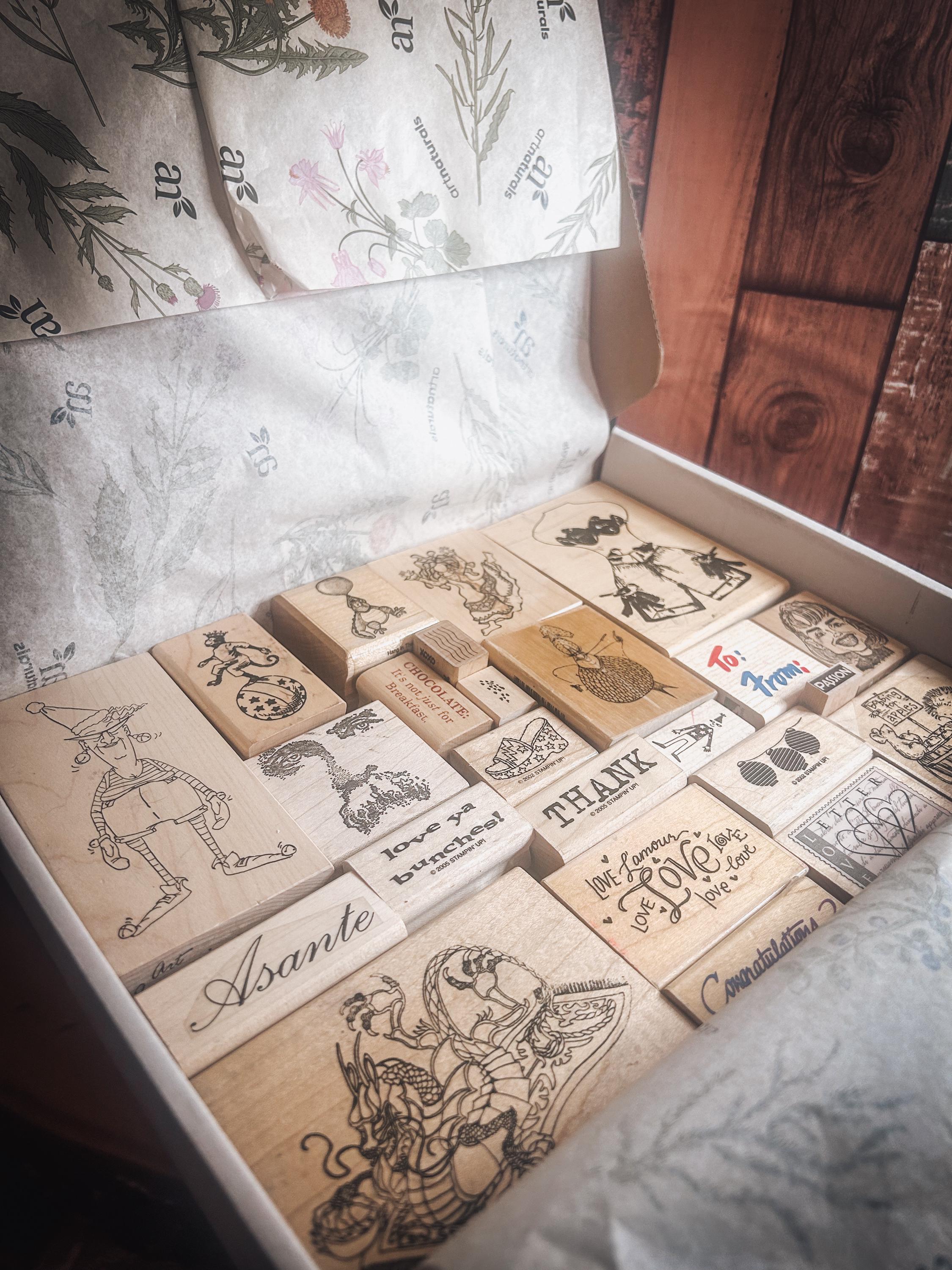 Rubber Stamp Mystery Box | 20-26 Vintage & New Stamps - Etsy