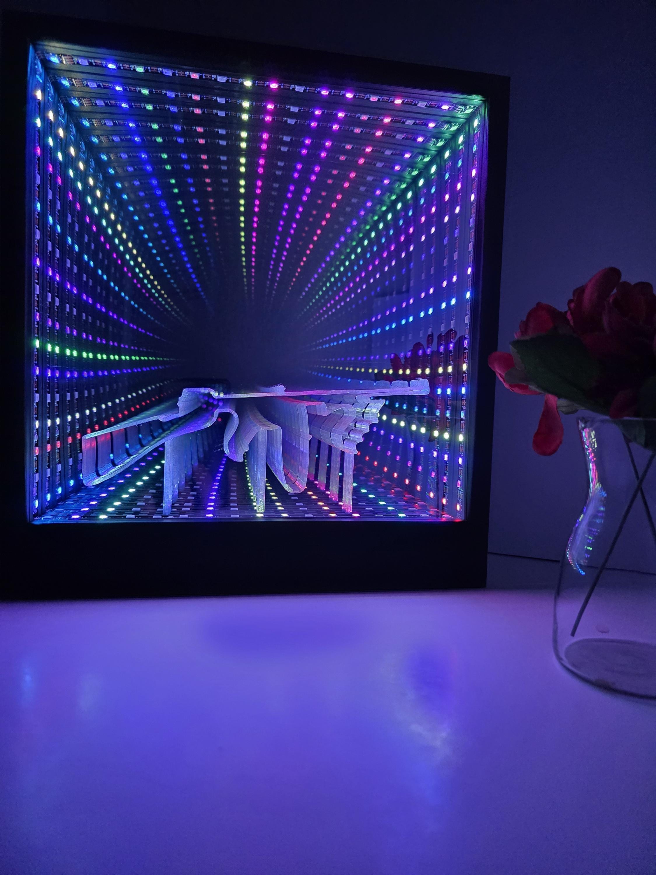 Infinity Mirror + Inserts | Changeable Colors and Effects | Large Frame ...