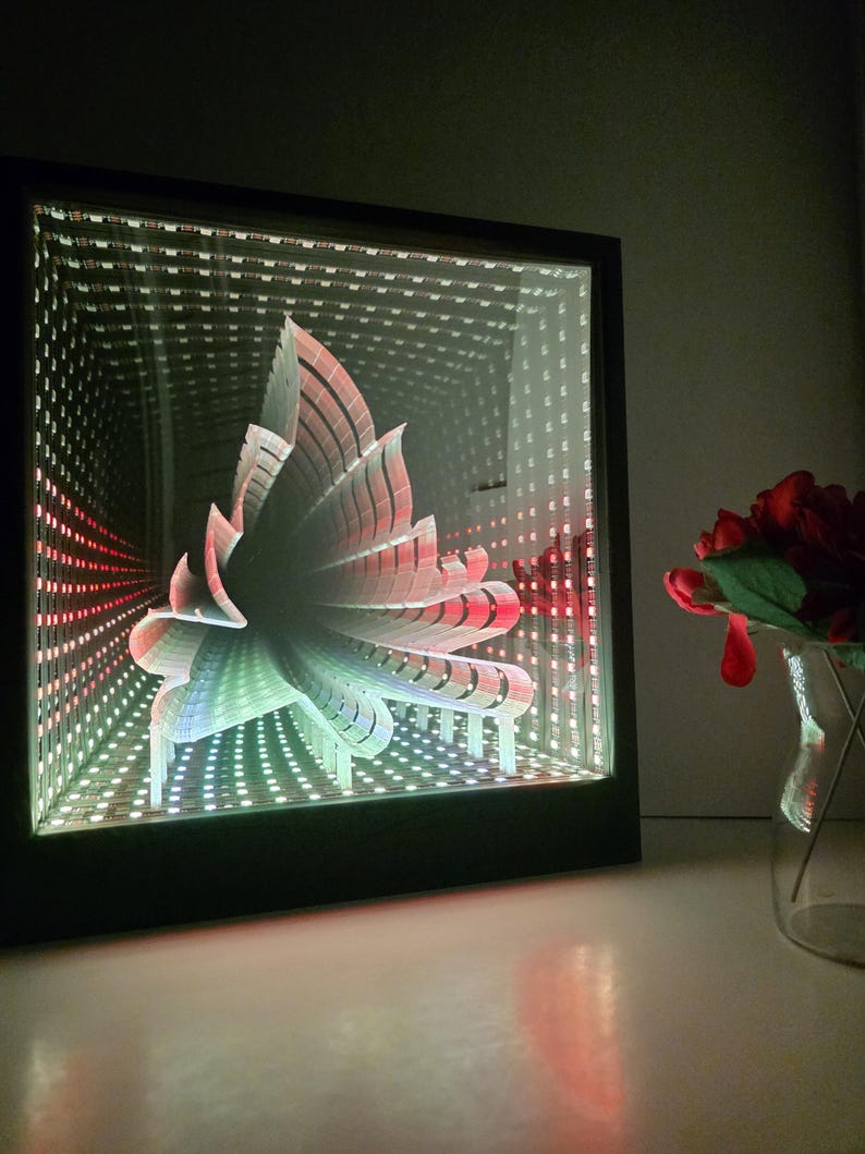 Infinity Mirror + Inserts | Changeable Colors and Effects | Large Frame ...