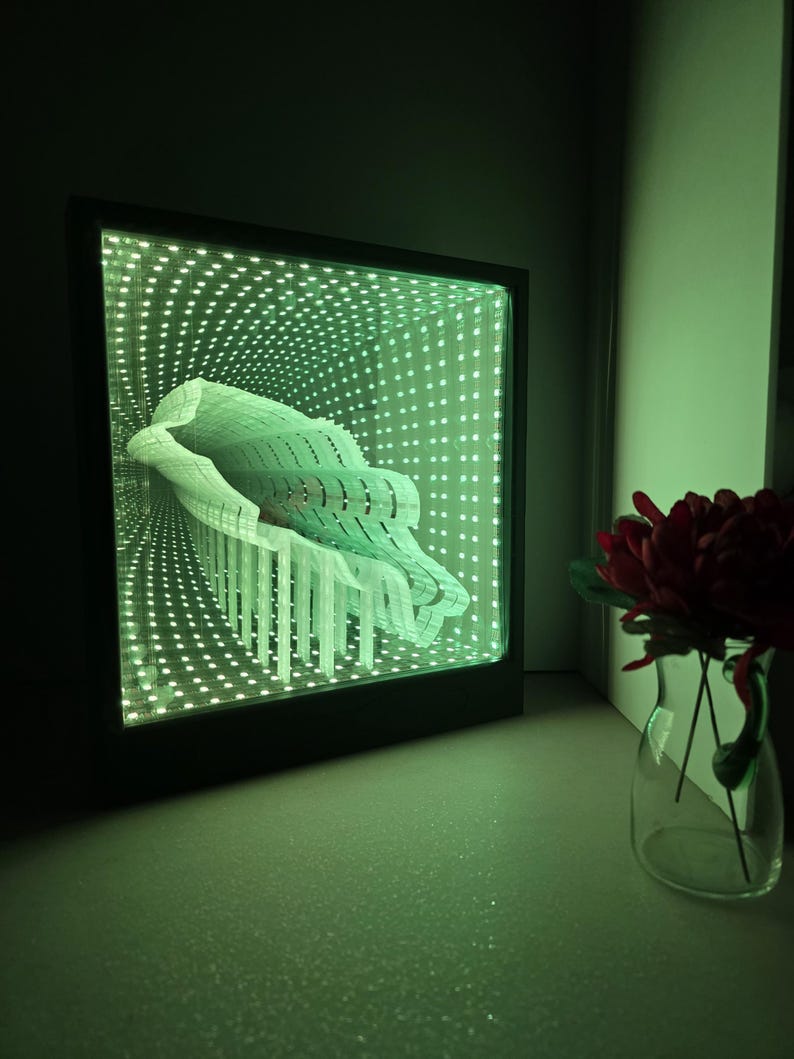 Infinity Mirror + Inserts | Changeable Colors and Effects | Large Frame ...