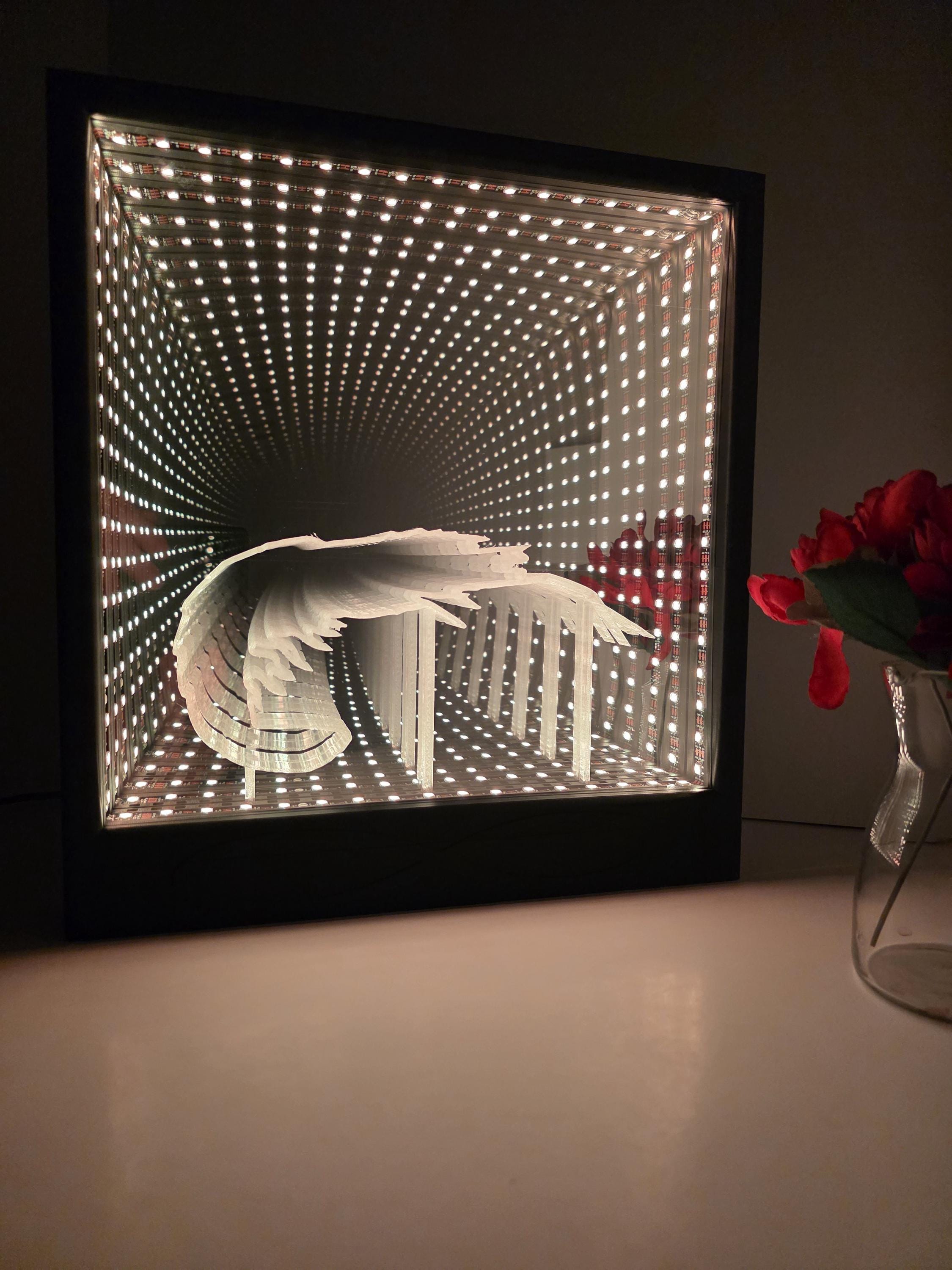 Infinity Mirror + Inserts | Changeable Colors and Effects | Large Frame ...