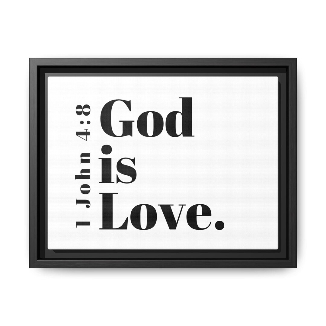 God is Love Scripture Wall Art Canvas - Etsy