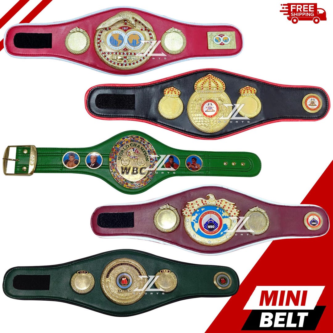 Mini Boxing Championship Belt Set – 3D Replica WBC IBO Wba Ibf Wbo Mini ...