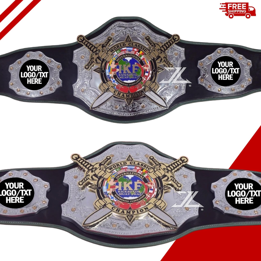 IKF World Classic Kickboxing Championship Belt – Leather Strap Adult ...
