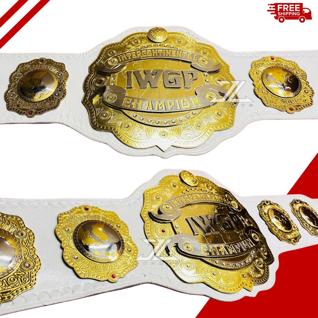 IWGP WHITE Intercontinental Wrestling Heavyweight Championship Belt ...